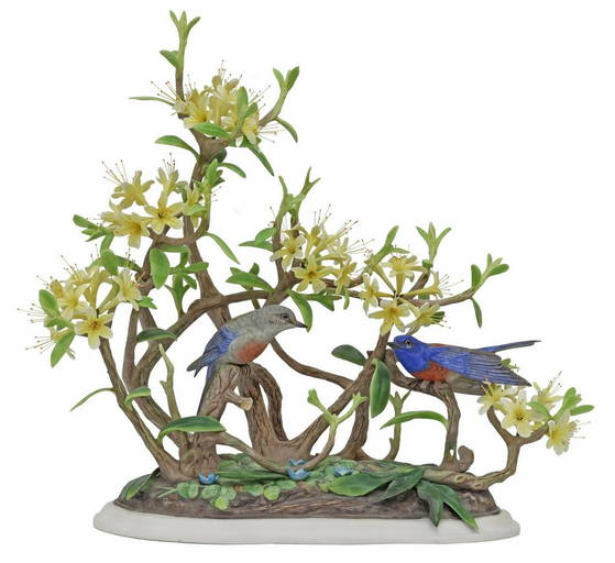 Boehm Limited Edition Porcelain Western Bluebirds