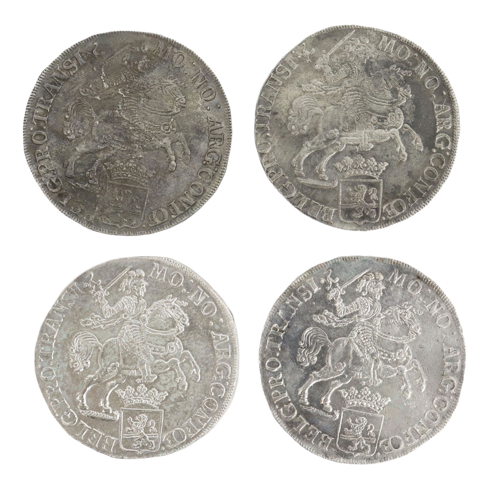 (4) Dutch Rijder 1733 & 34 Shipwreck Silver Coins