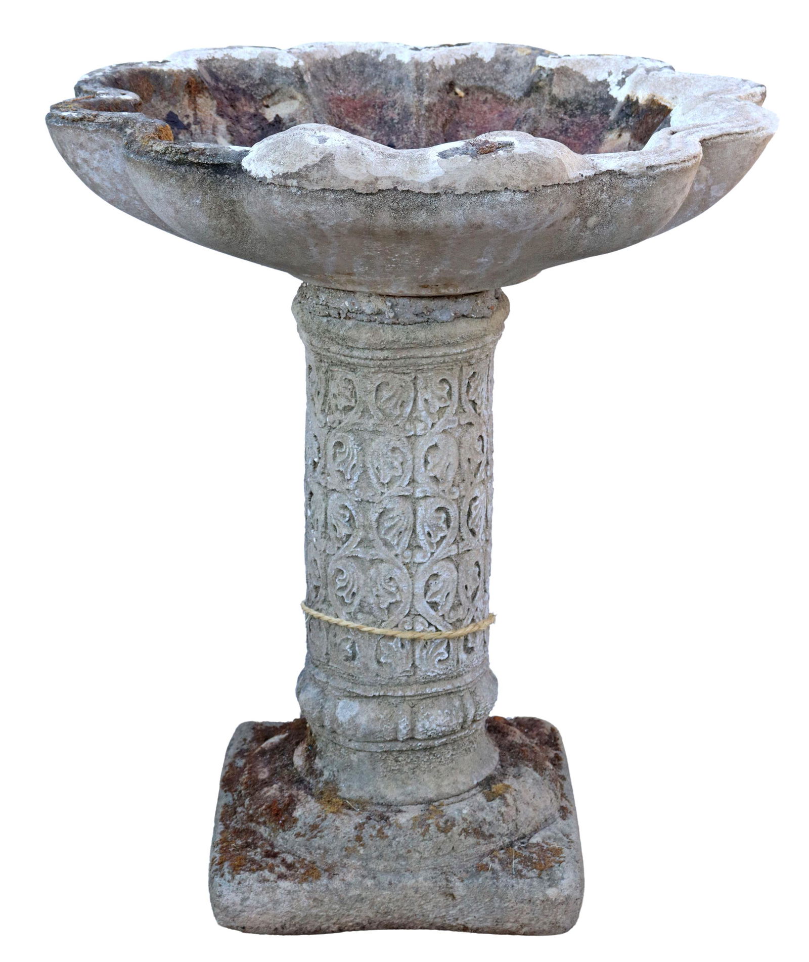 ENGLISH CAST STONE SHELL-FORM BIRD BATH | Barnebys