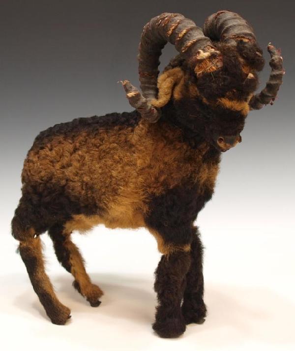 ANTIQUE STRAW STUFFED RAM, LAMBS WOOL COAT - Nov 21, 2010 | Austin ...