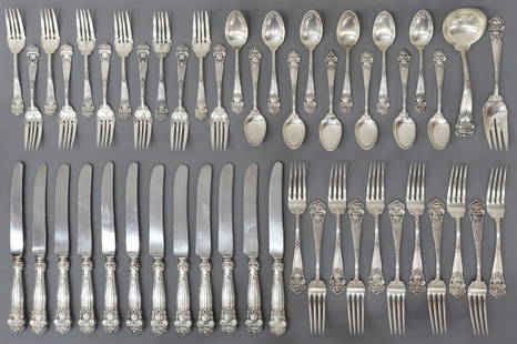 Towle Sterling Silver "georgian" Pattern Flatware Service