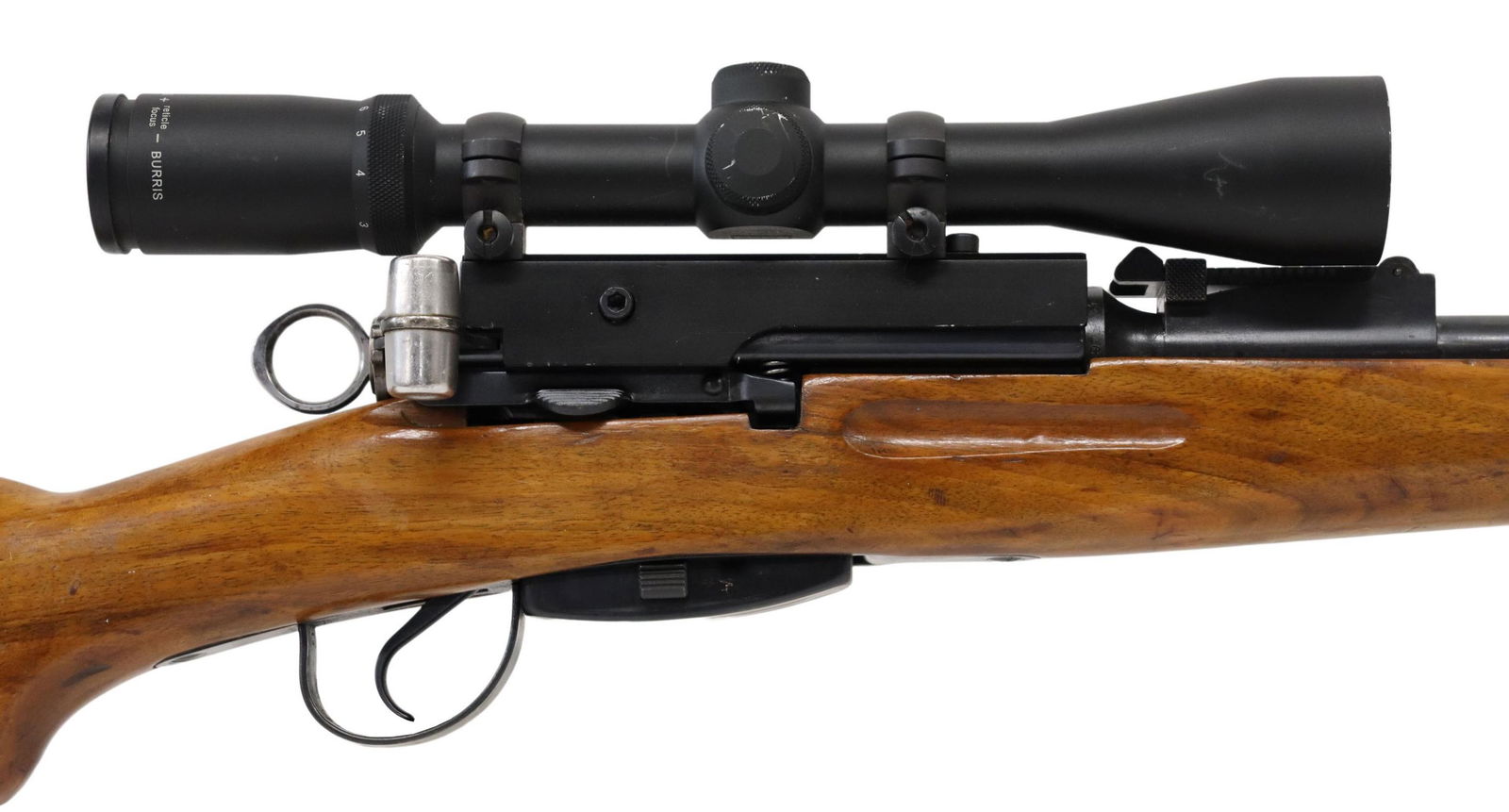 SWISS MODEL K31 SPORTERIZED RIFLE, BURRIS SCOPE | Barnebys