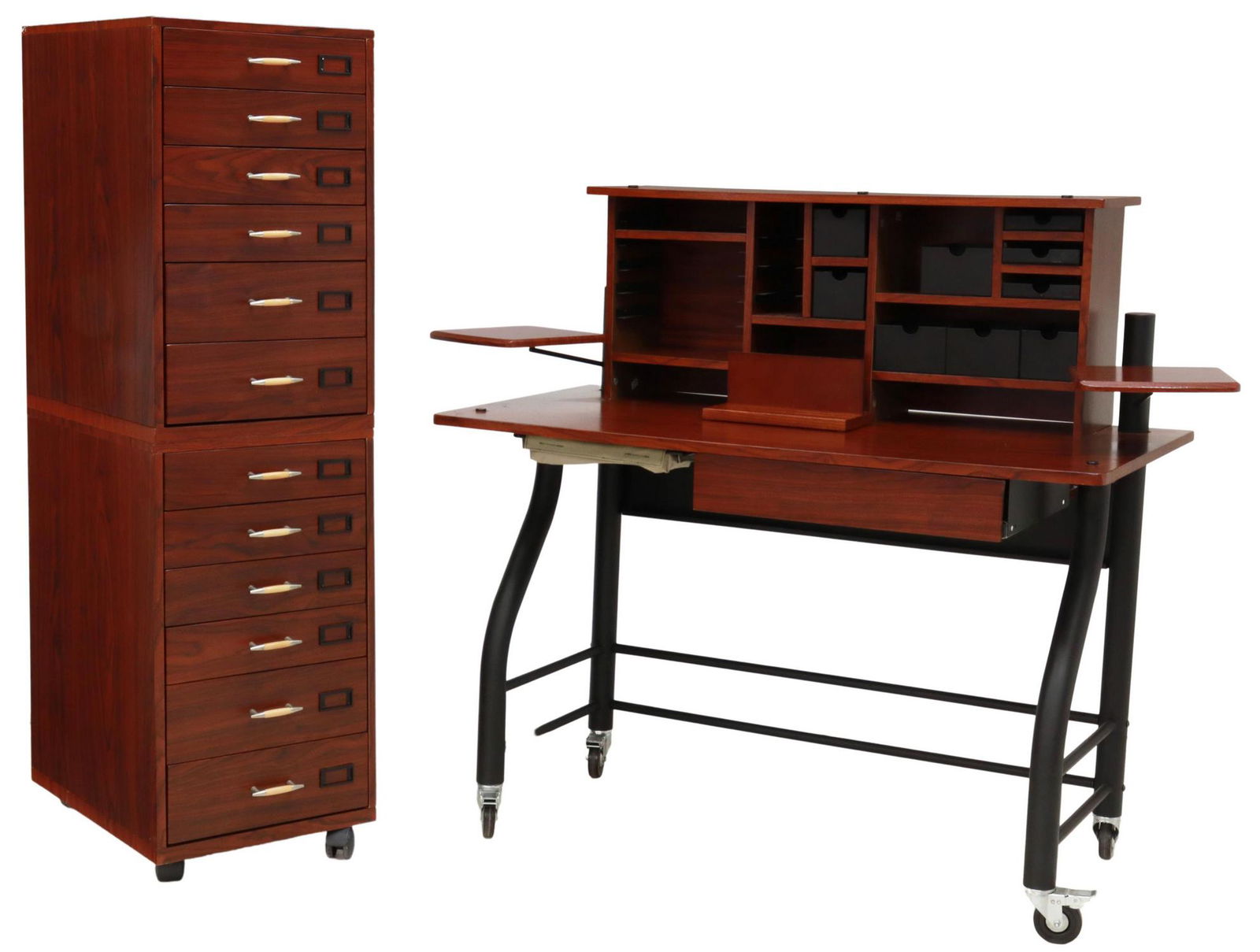 (2) MADE 2 FLY, FLY TYING WORKSTATION & CABINET | Barnebys