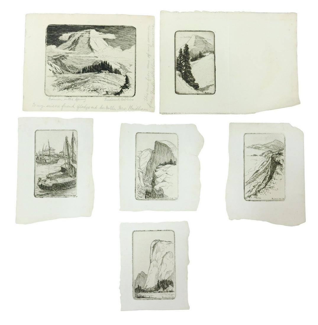 (6) Frederick Robbins (1893 1974) Etchings