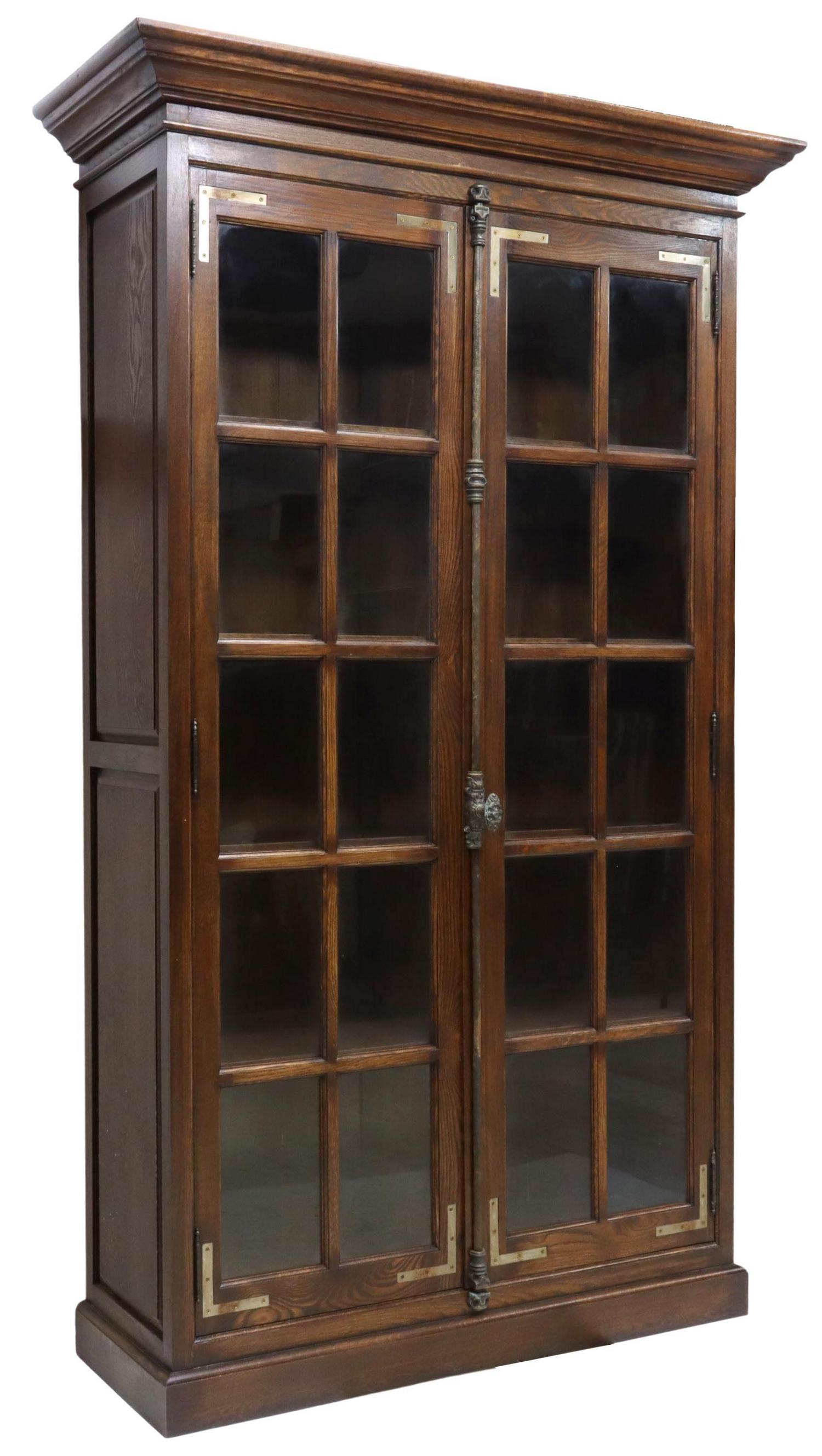 OAK DOUBLE DOOR BOOKCASE, CREMONE HARDWARE - Feb 27, 2022 | Austin ...