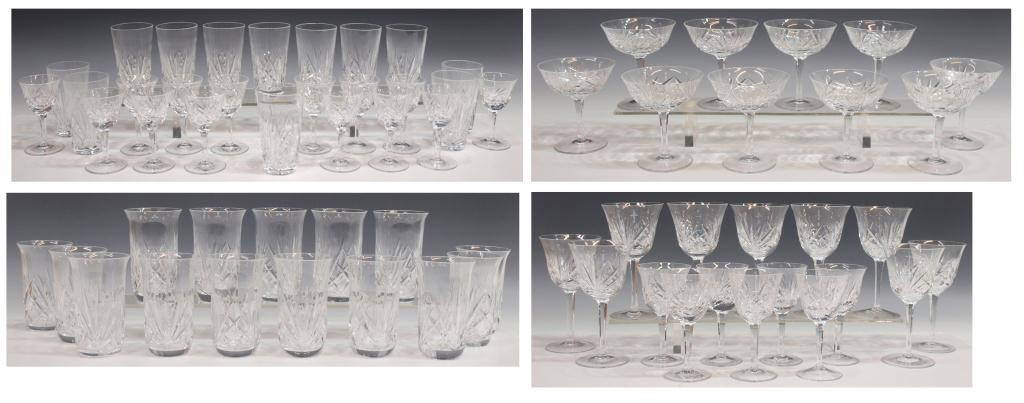 Extensive Cut Glass Stemware Service
