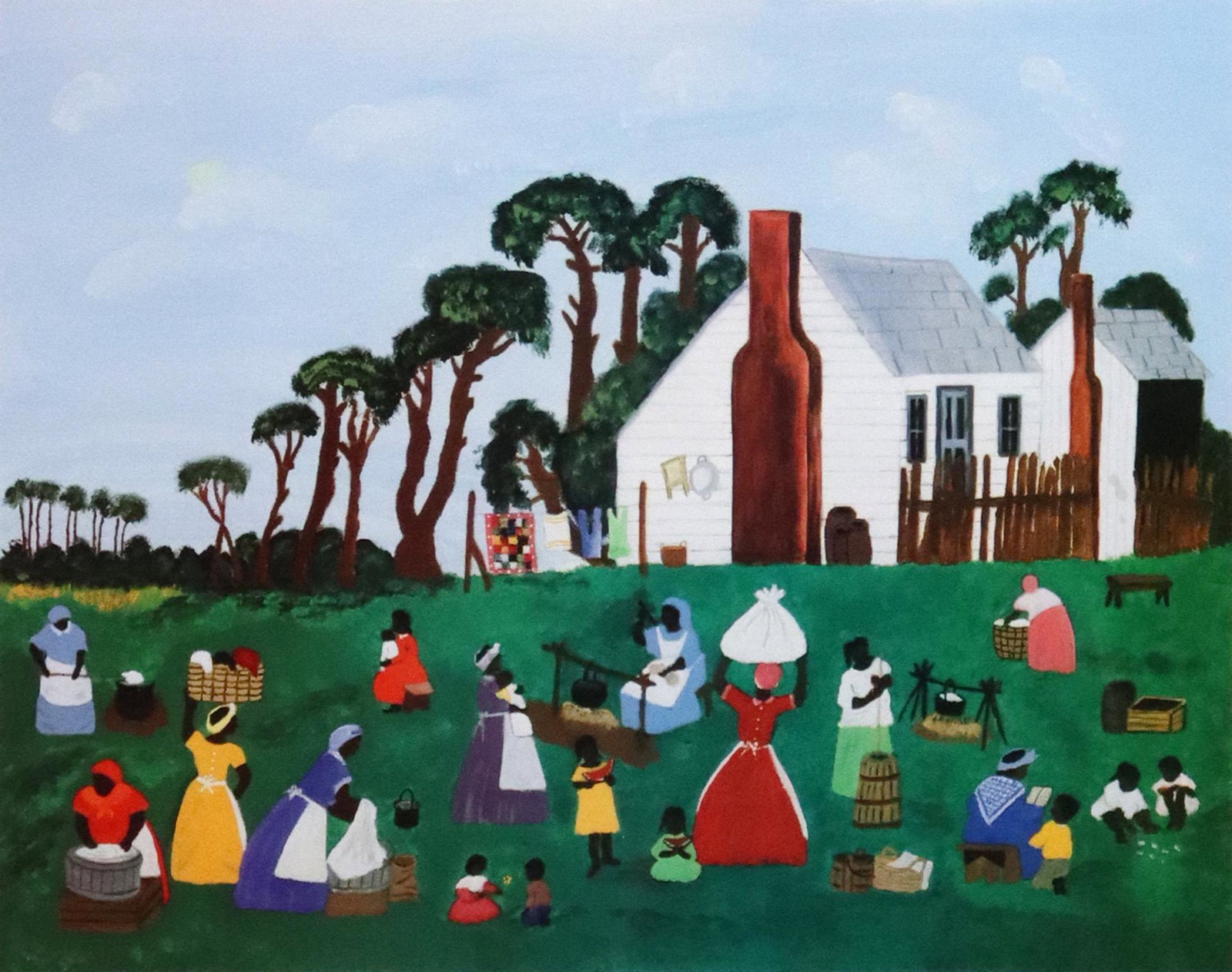 Jackie Haliburton (tx, 20th C.) Folk Art Print