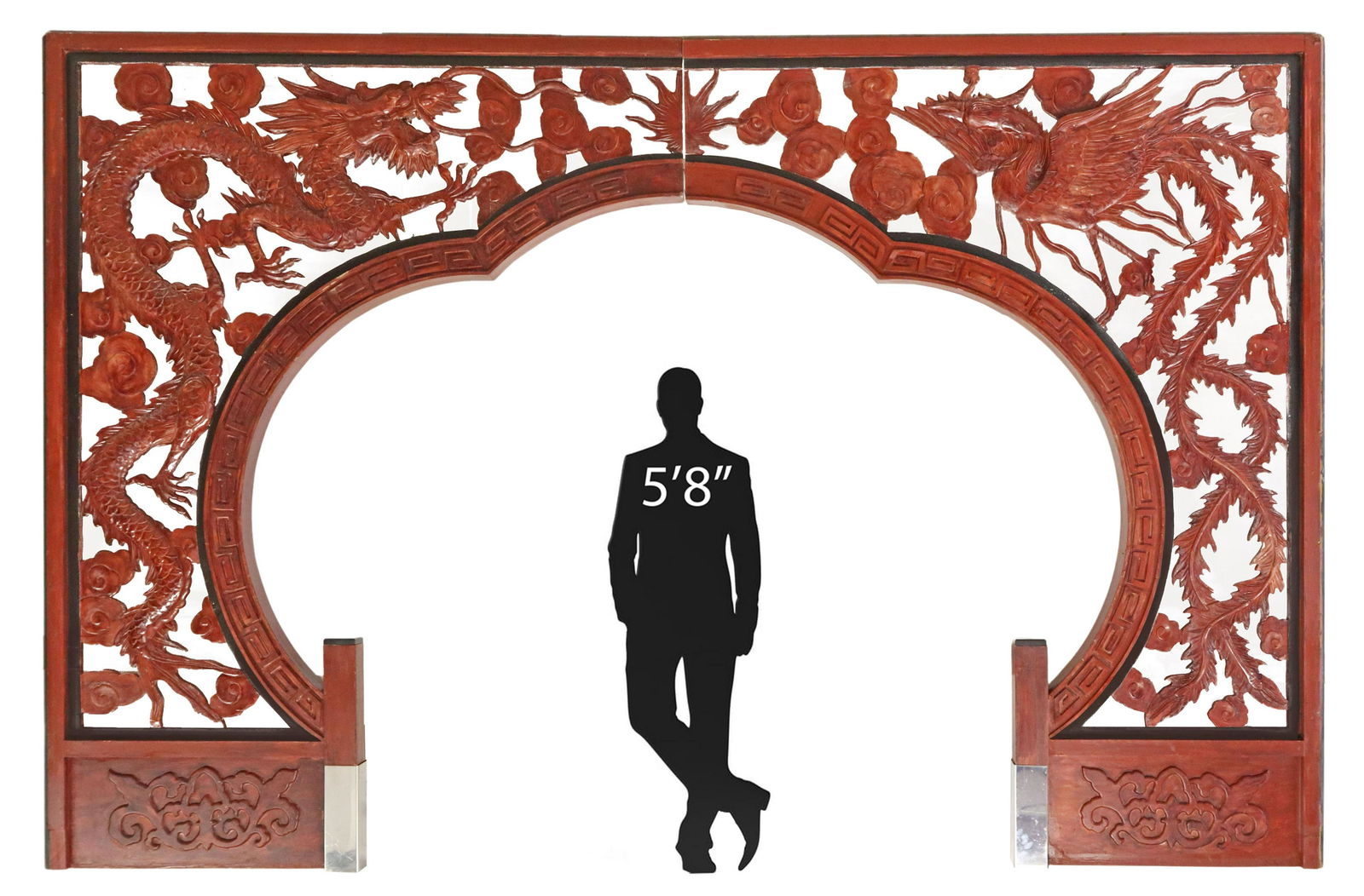 Monumental Chinese Carved Architectural Archway