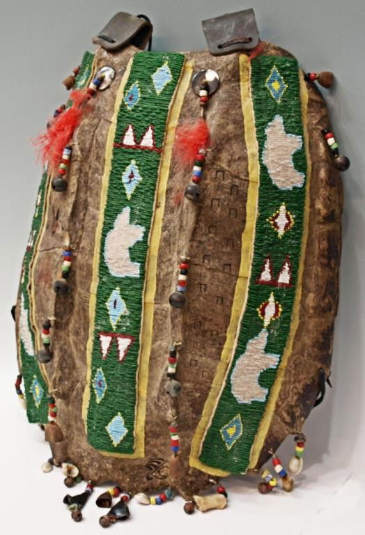 504: AMERICAN INDIAN TURTLE SHELL BREAST PLATE, 22"x17"