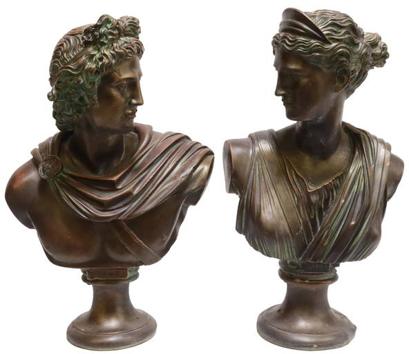(2) APOLLO & DIANA CLASSICAL STYLE CAST BUSTS - Oct 16, 2022 | Austin ...