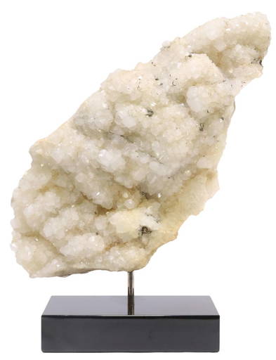 Geological Quartz Crystal Plate On Marble Base