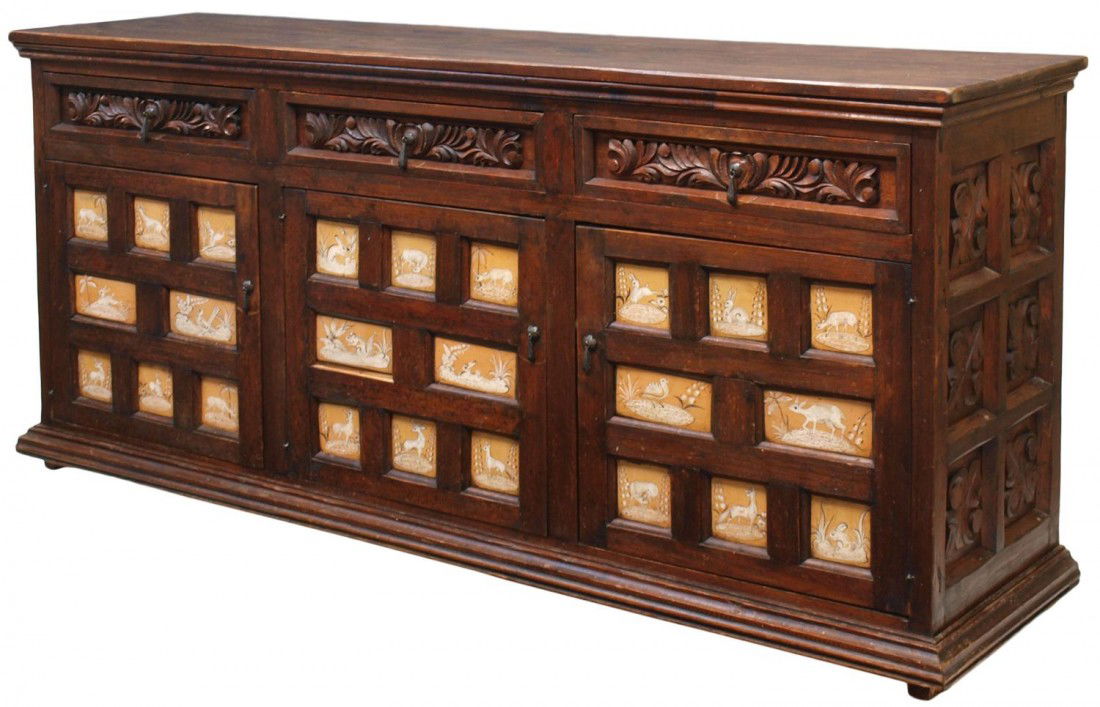 21: VINTAGE MEXICAN SPANISH COLONIAL STYLE SIDEBOARD