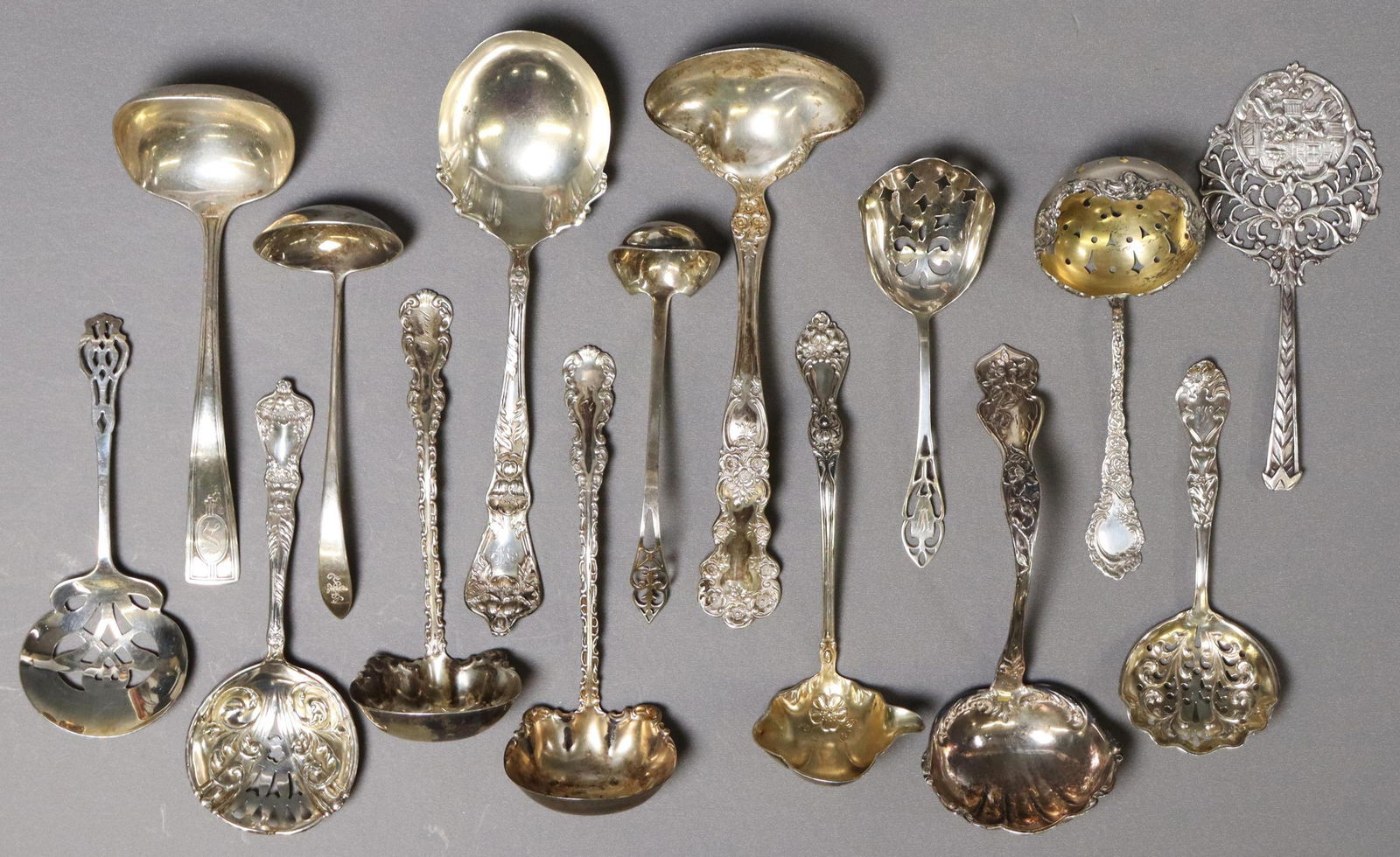 (15) Sterling Flatware, Ladles, Bon Bon Spoons