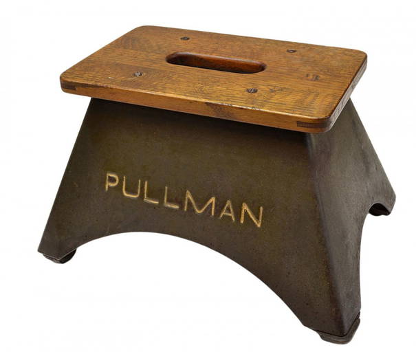 Pullman Railroad Steel & Wood Step Stool