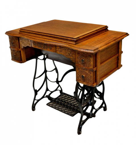 Vindex Special Oak Treadle Sewing Machine