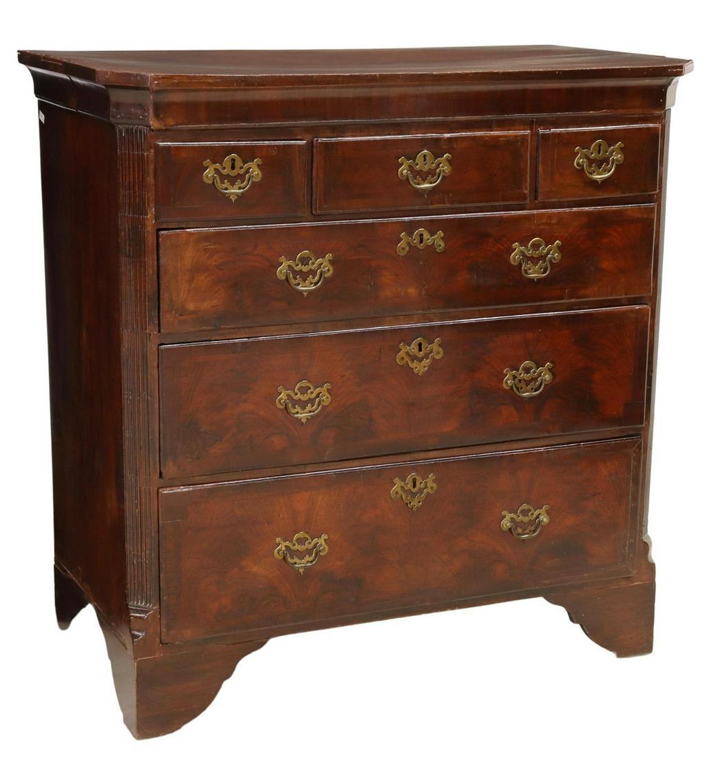English Georgian Period Six Drawer Commode