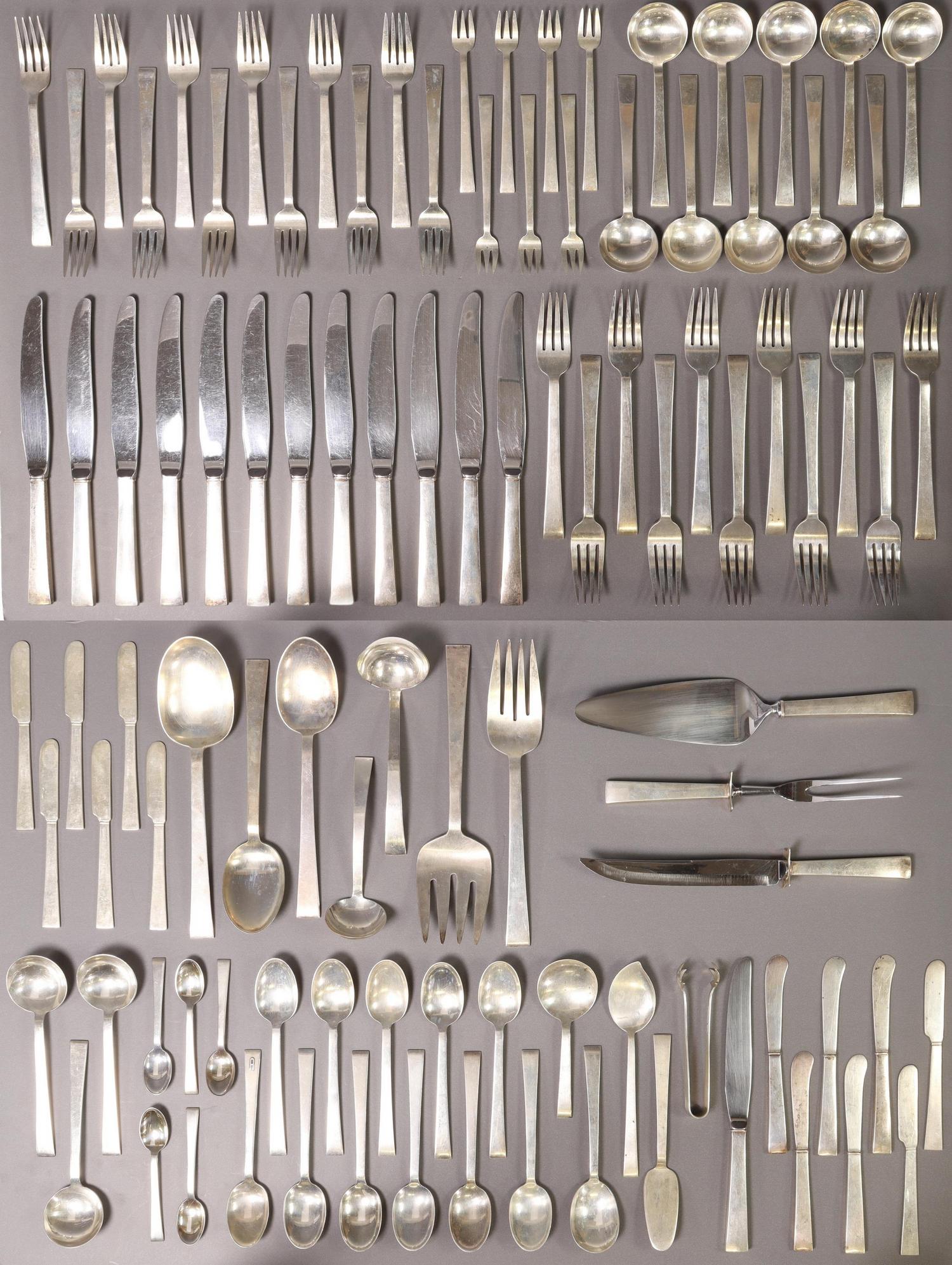 (100) International Continental Sterling Flatware
