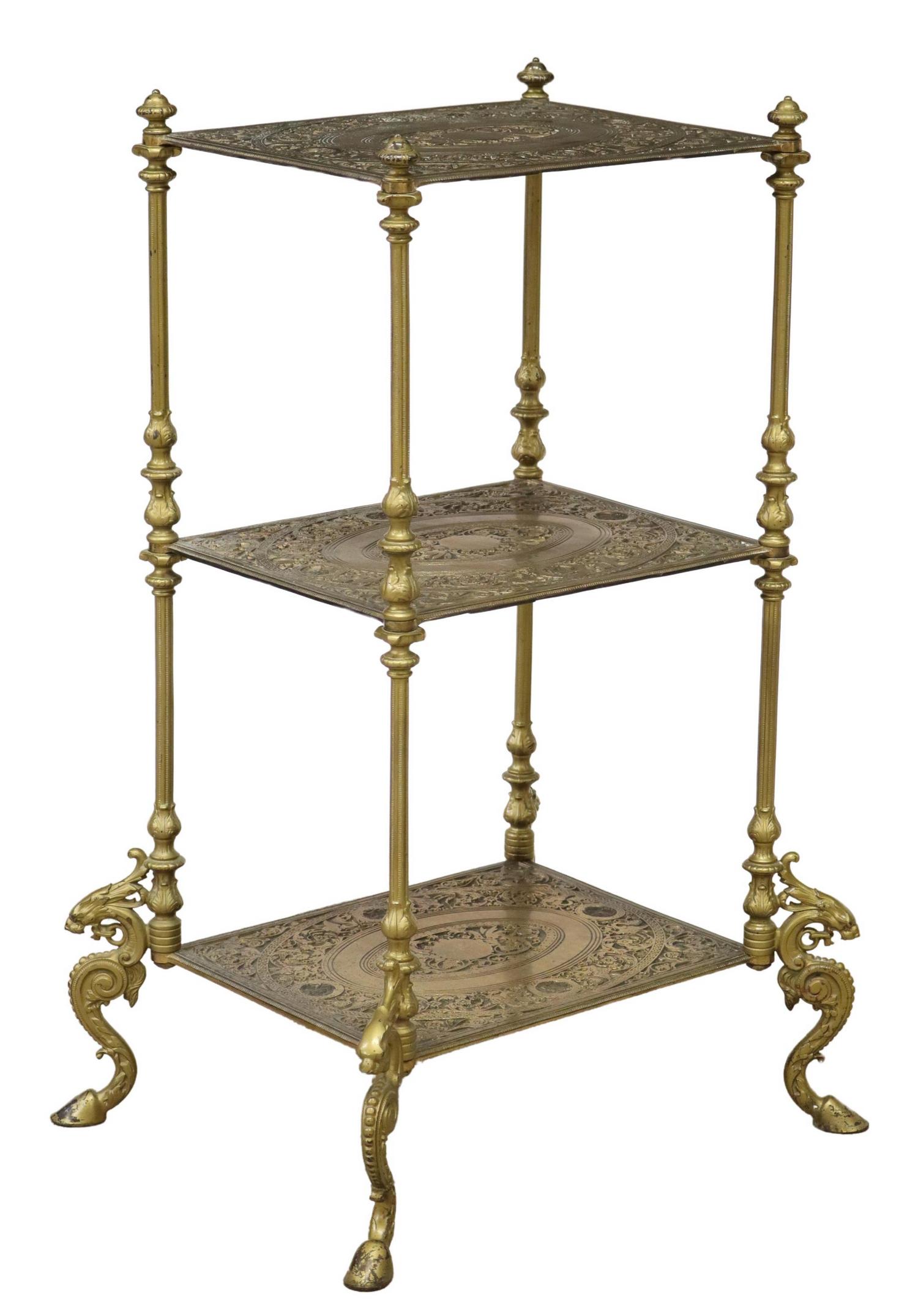 Bradley & Hubbard Cast Iron Three Tier Stand