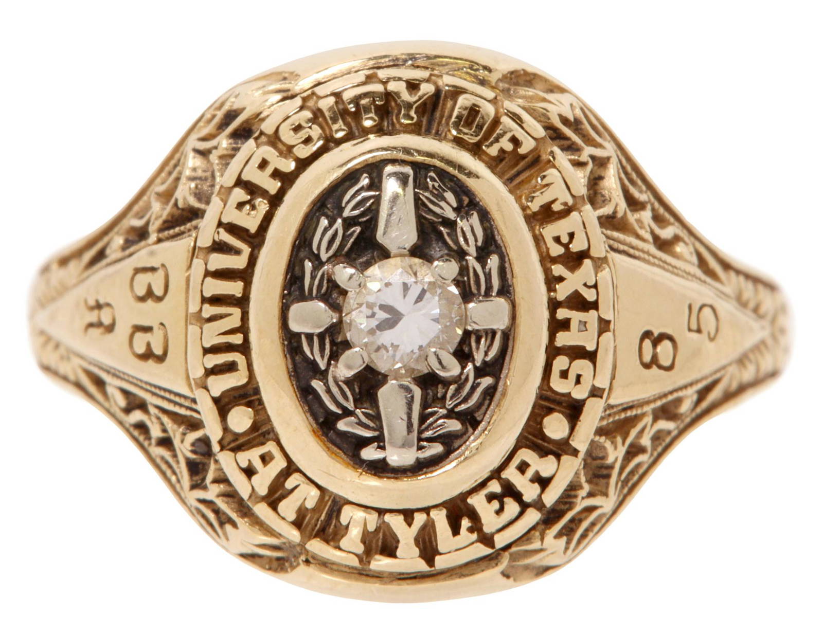 Estate 14kt Yellow Gold & Diamond Class Ring Auction