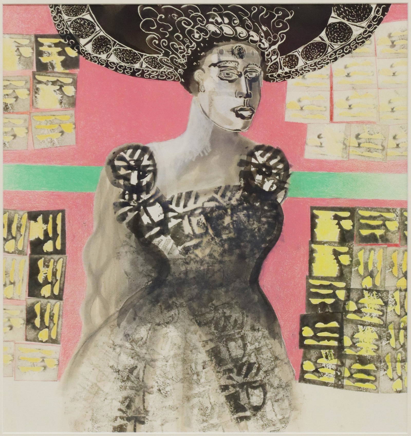 Patrick Wadley (atx 1950-1992) Mixed Media Woman Auction