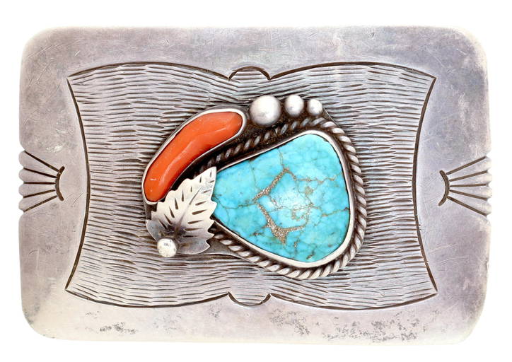 Roy Vandever (d.2009) Navajo Silver Belt Buckle