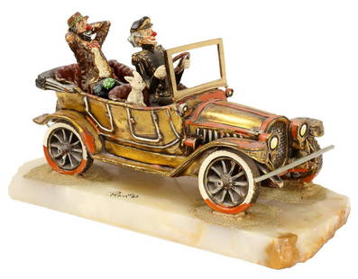 Large Ron Lee Clown Vintage Car Group Of A Mustang