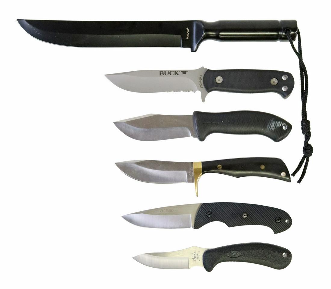 (6) Fixed Blade Knives Gander Mtn, Maxam, More
