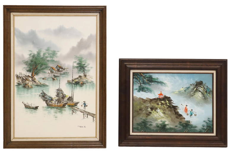 (2) Tang Pui & Tang Ping Landscape Paintings