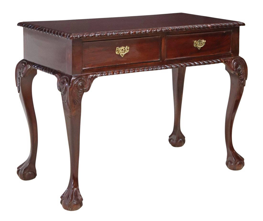 Chippendale Style Mahogany Console Table Auction