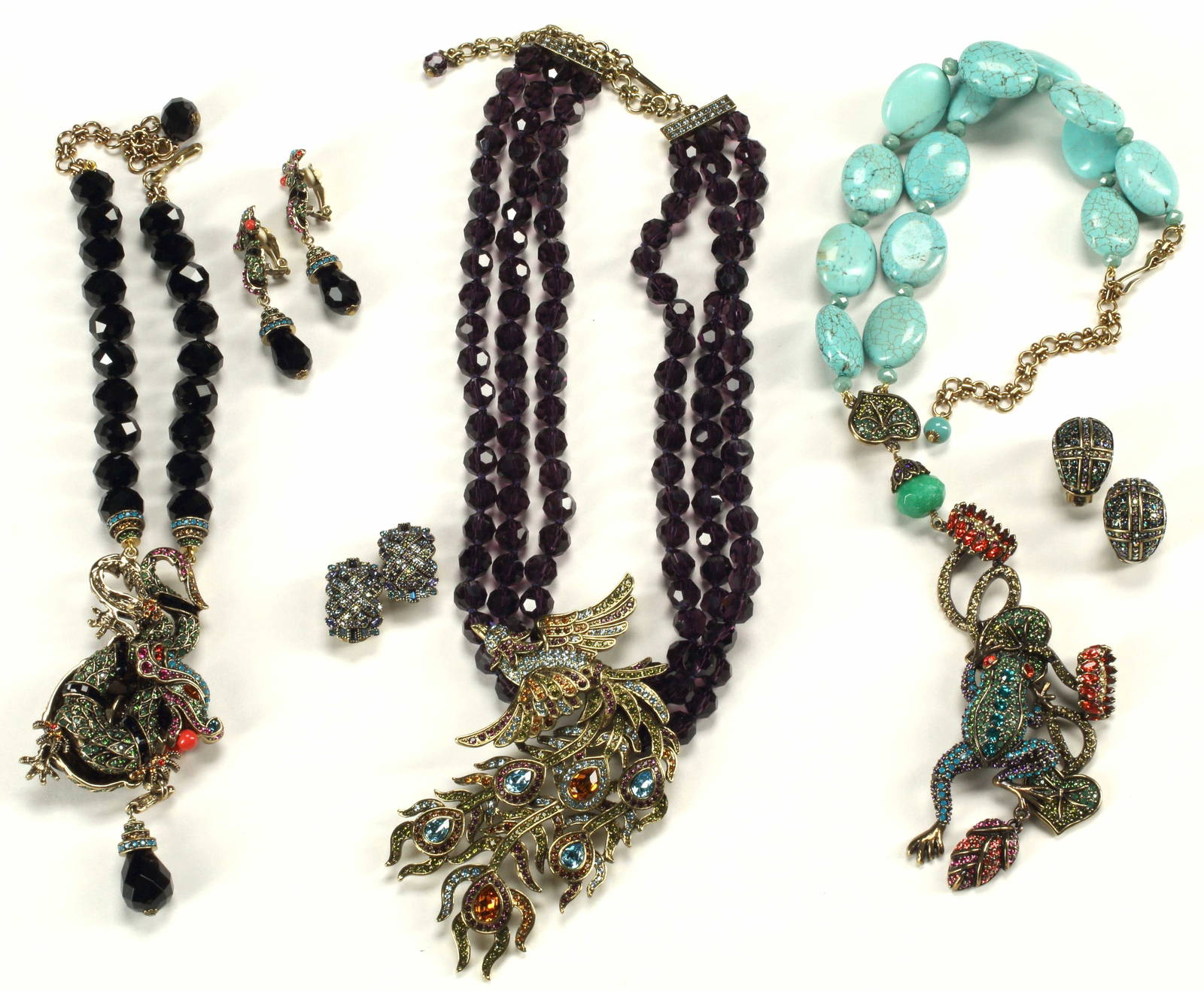 6)heidi Daus Swarovski Crystal Animal Jewelry Sets Auction