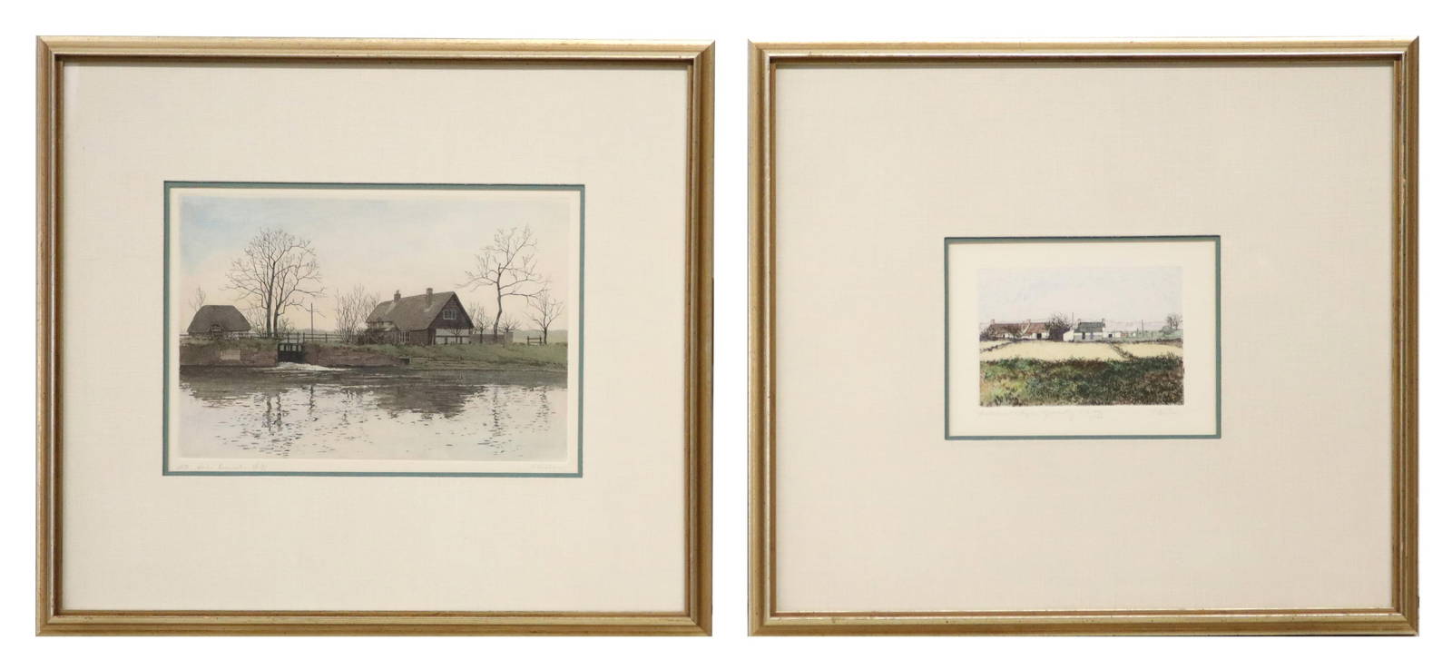 (2) Paul Bisson (b.1938) Aquatint Etchings Auction