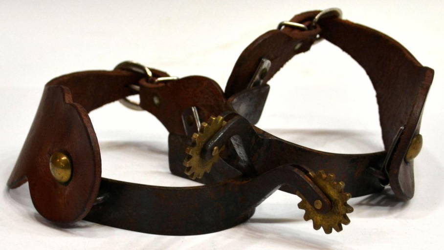 (pair) Western Spurs, Cat Springs Spur Co., Texas