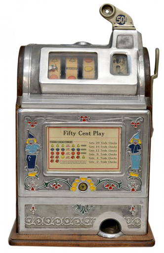 Vintage Jennings 'dutch Boy' 50 Cent Slot Machine