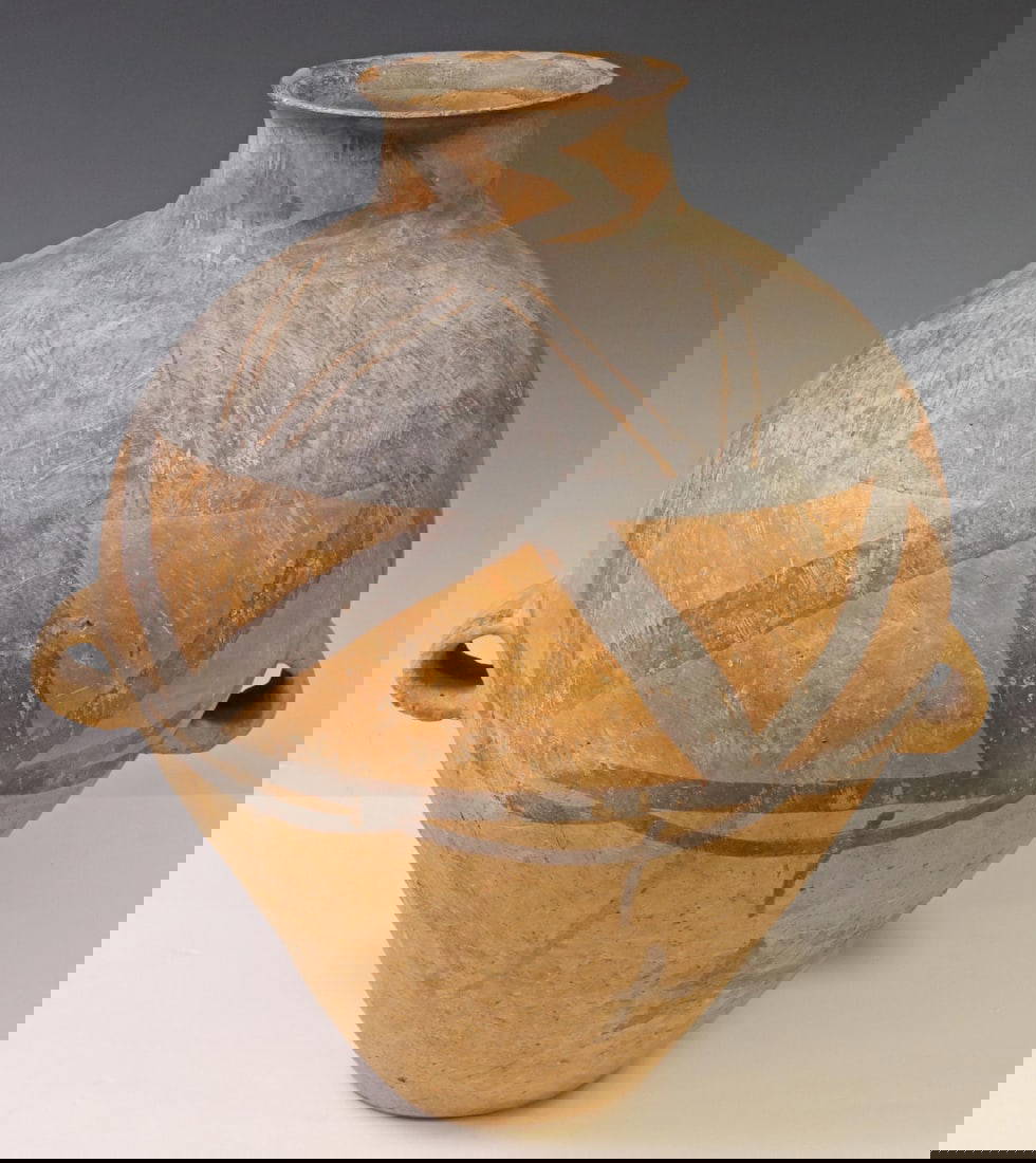 Chinese Banshan Style Earthenware Jar Auction