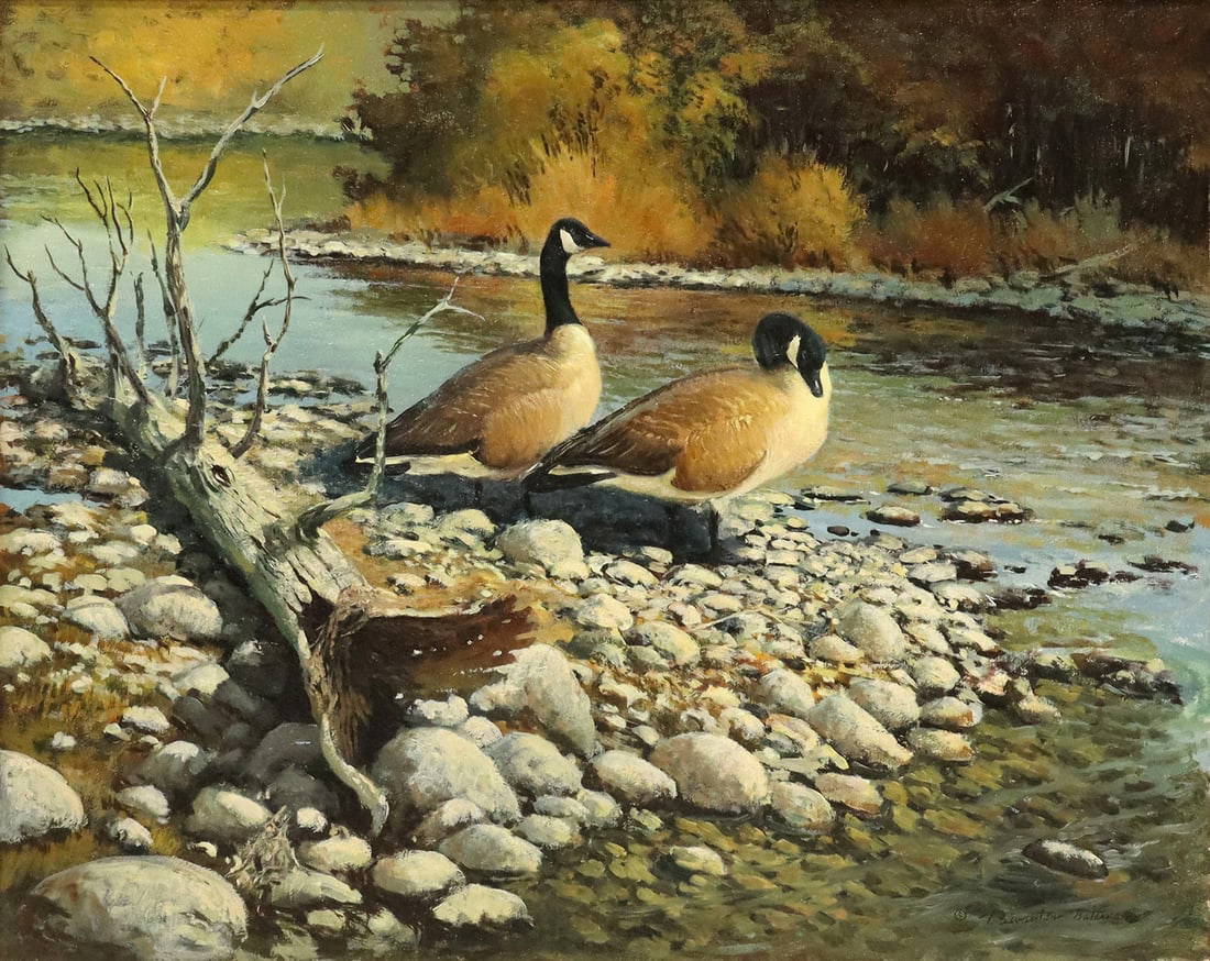 Terry Swanton Bateman (b.1942) Painting, Geese Auction