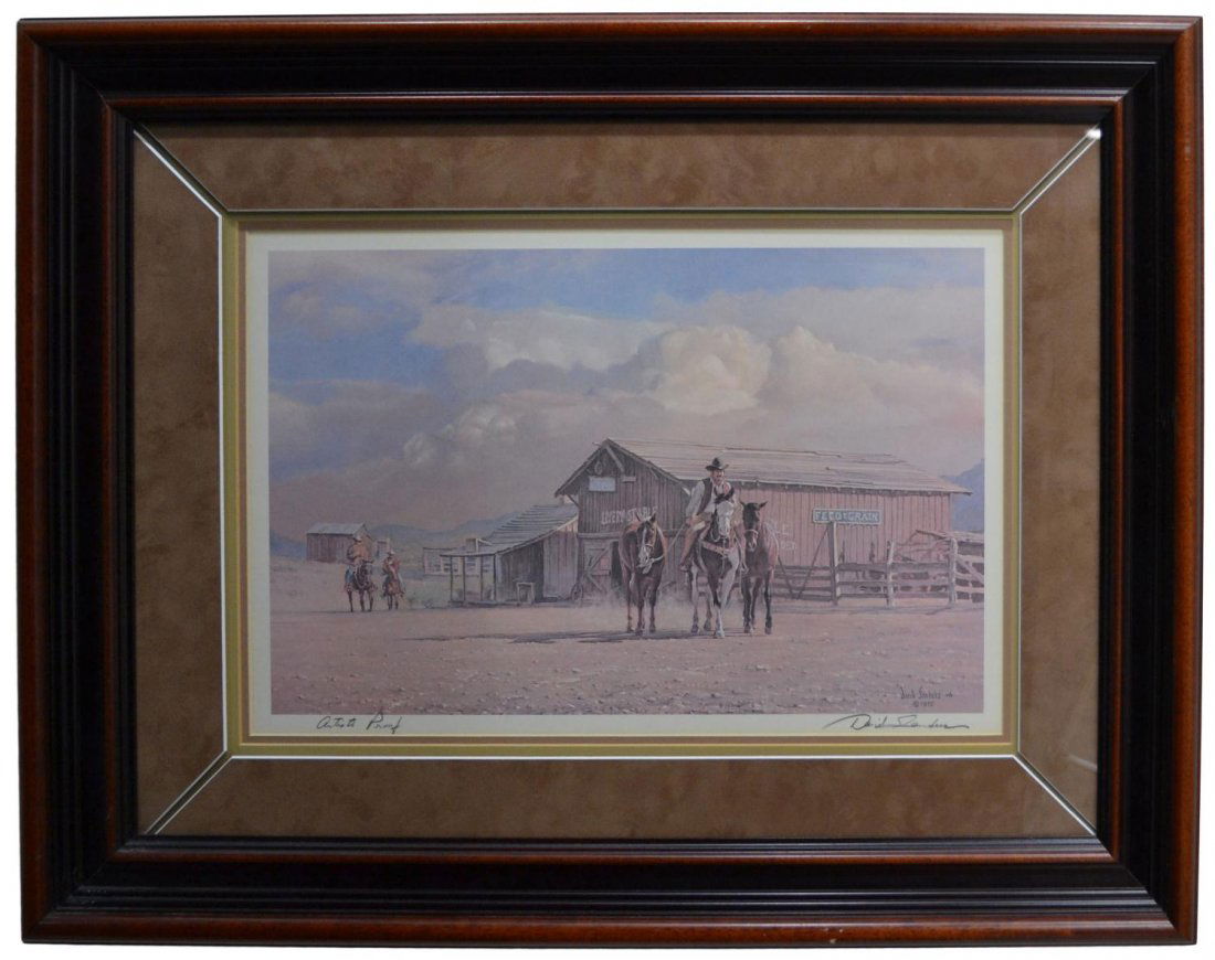 562: ARTISTS PROOF PRINT, WESTERN, DAVID SANDERS, TEXAS