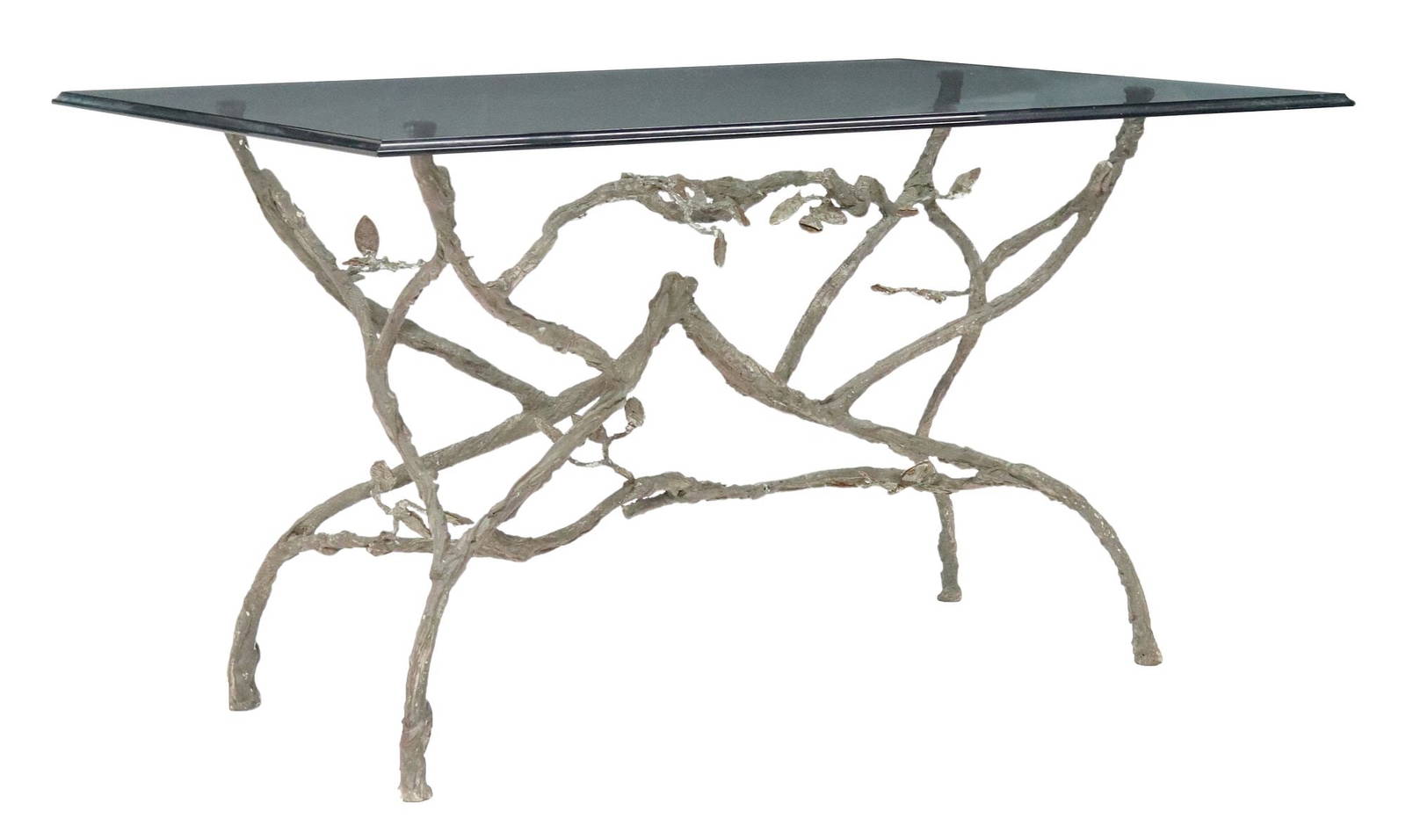 Contemporary Twig Form Glass-top Console Table Auction