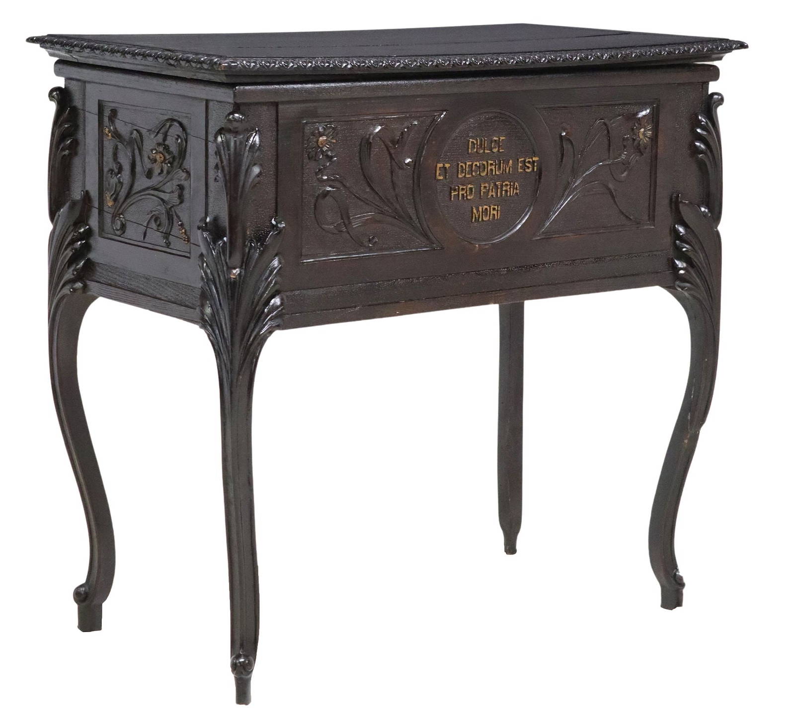 Italian Art Nouveau Carved Storage Chest Auction