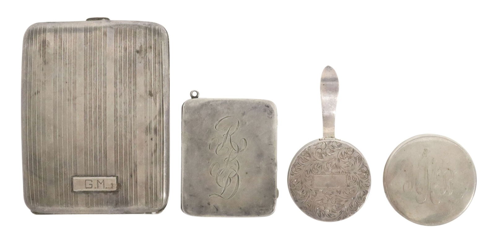 (4) Sterling Silver Cases & Boxes, 5.52 Ozt Auction