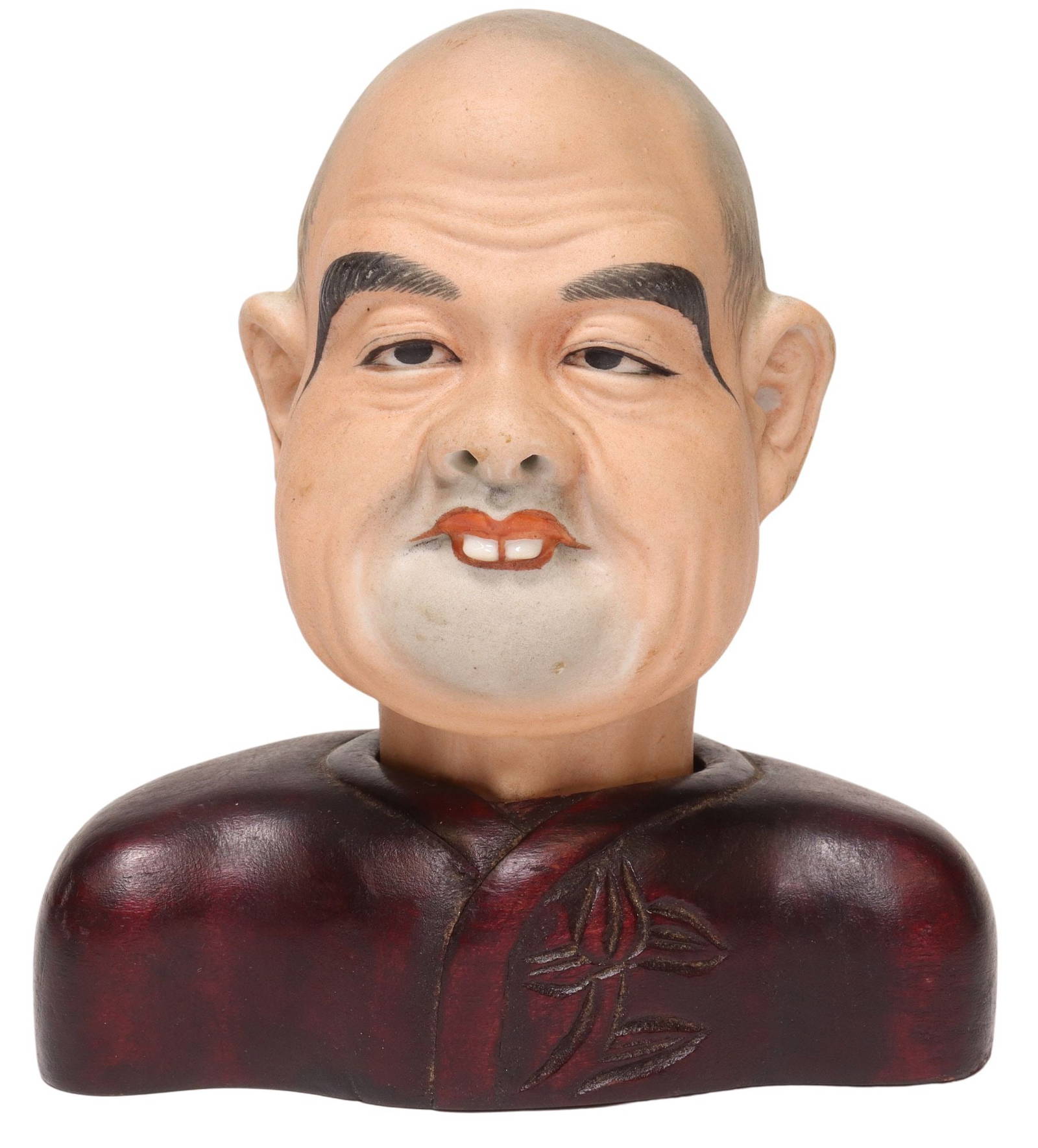 Zeng Longsheng (attrib) Chinese Biscuit Porcelain Head Auction