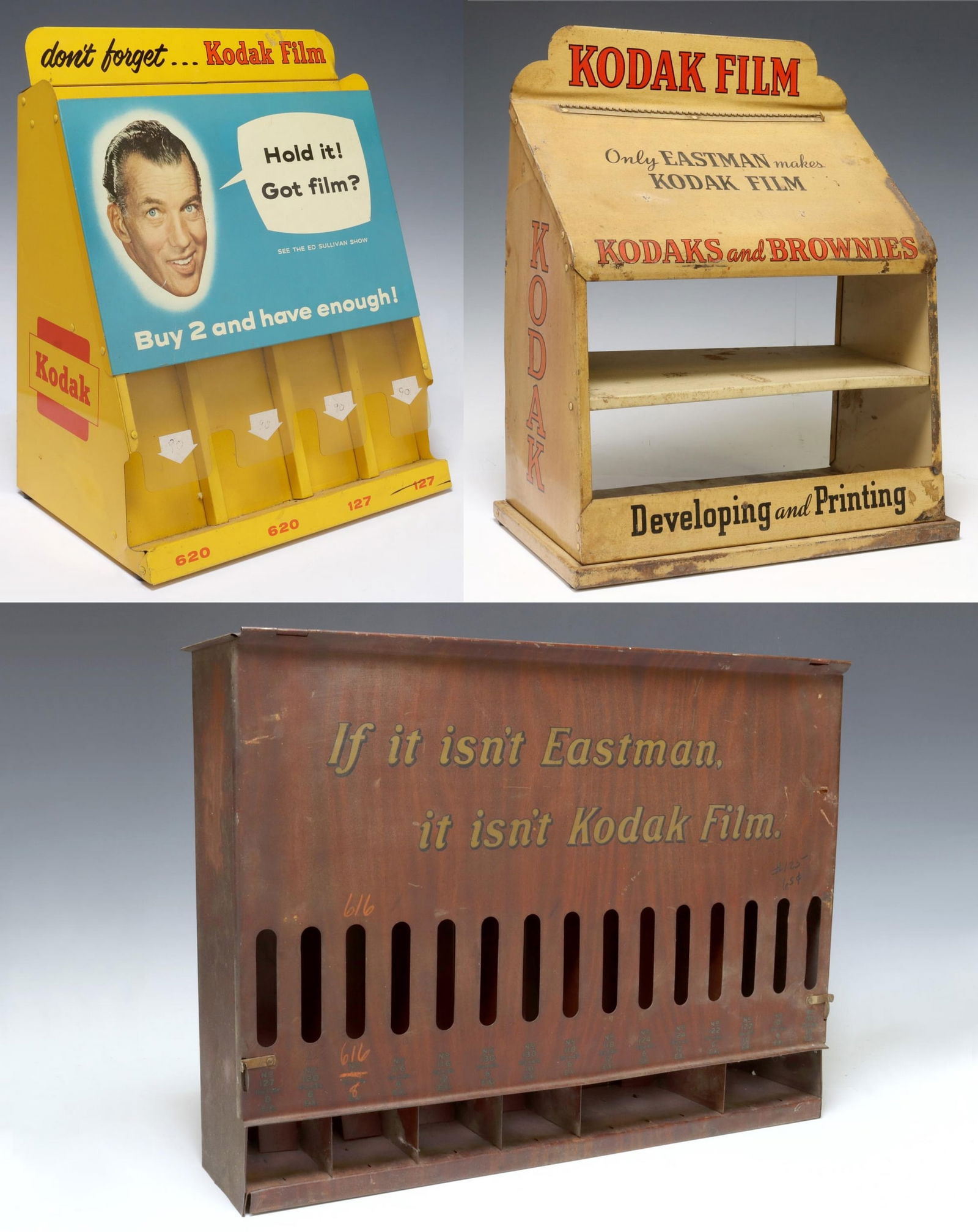 (3) Vintage Kodak Store Counter Top Displays Auction