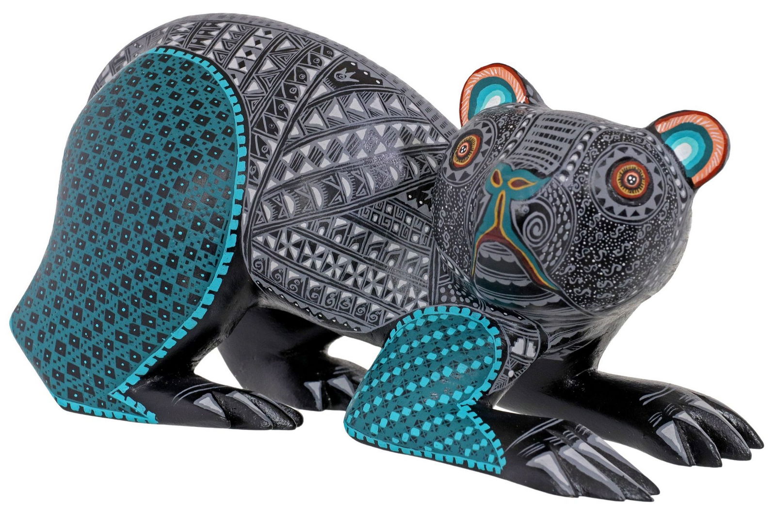 Jacobo (b.1973) & Maria Angeles Oaxaca Mexico Carved Alebrije Bear Auction