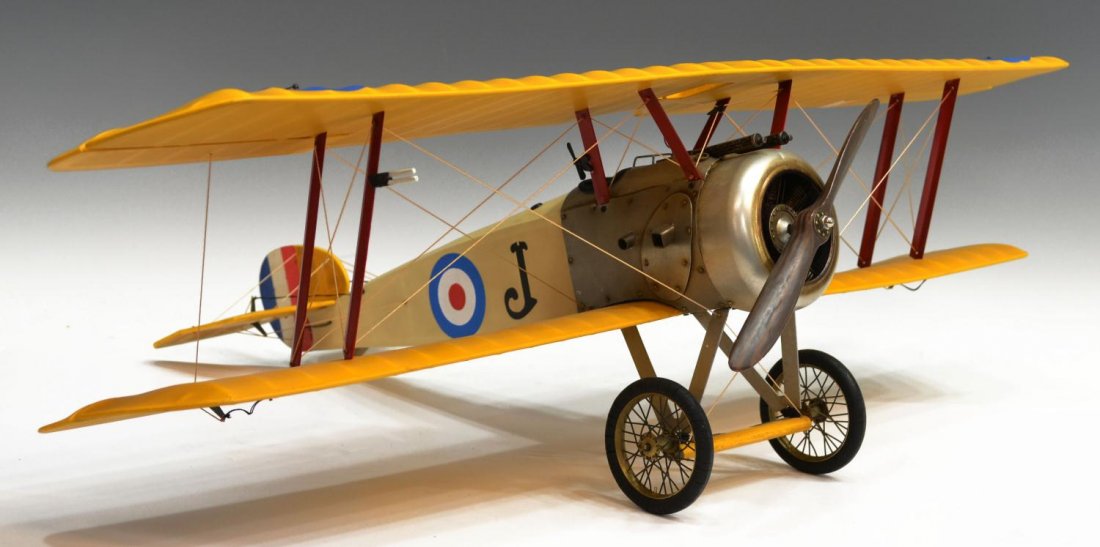 34: LARGE ENGLISH WWI SCALE MODEL BIPLANE