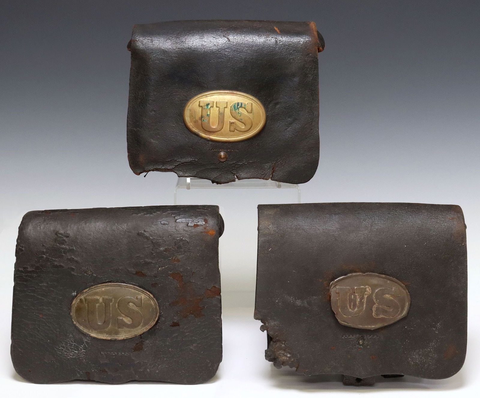 Civil War Us M1858 Canteen, Cartridge Box & Gear