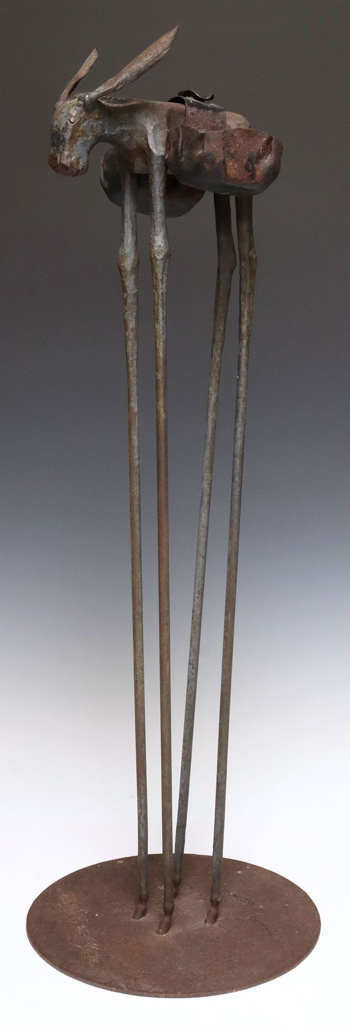 Thomas Molesworth (1890-1977) Wrought Iron Burro Ashtray Stand Auction