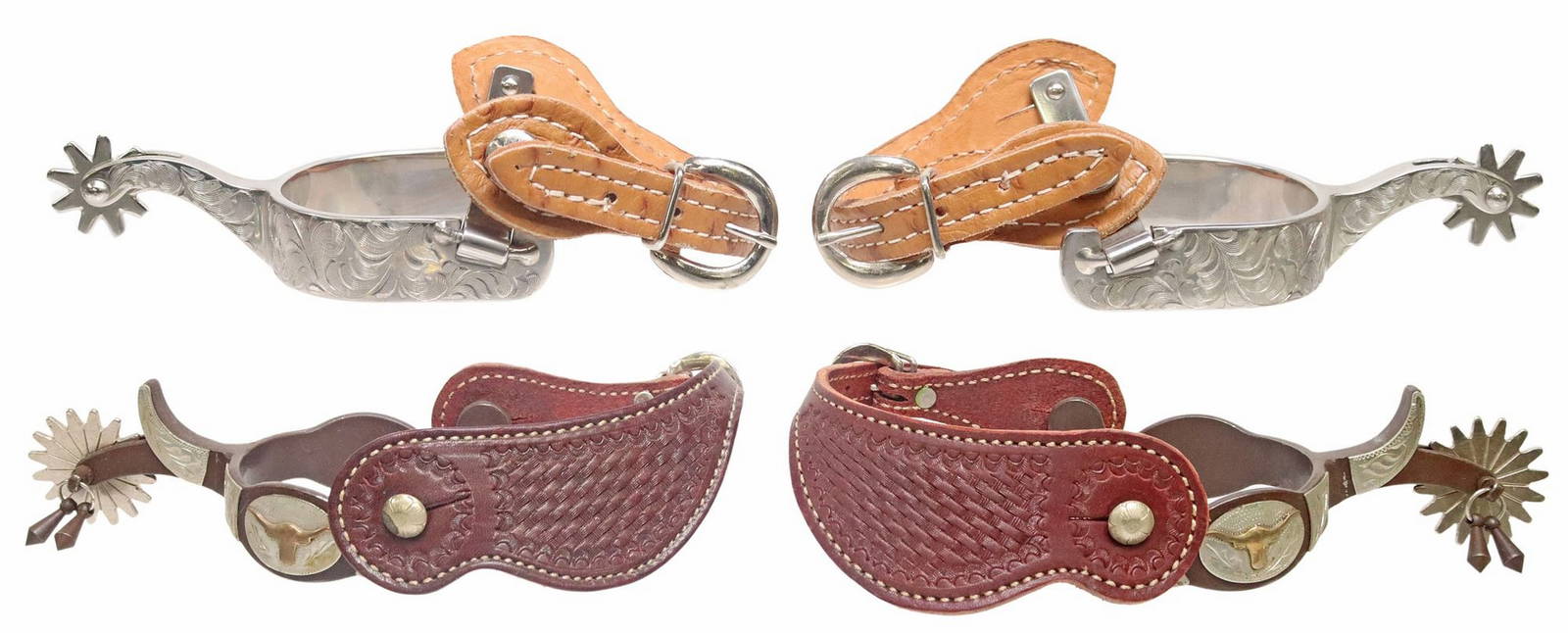 (2) Pair, Western Cowboy Spurs Auction