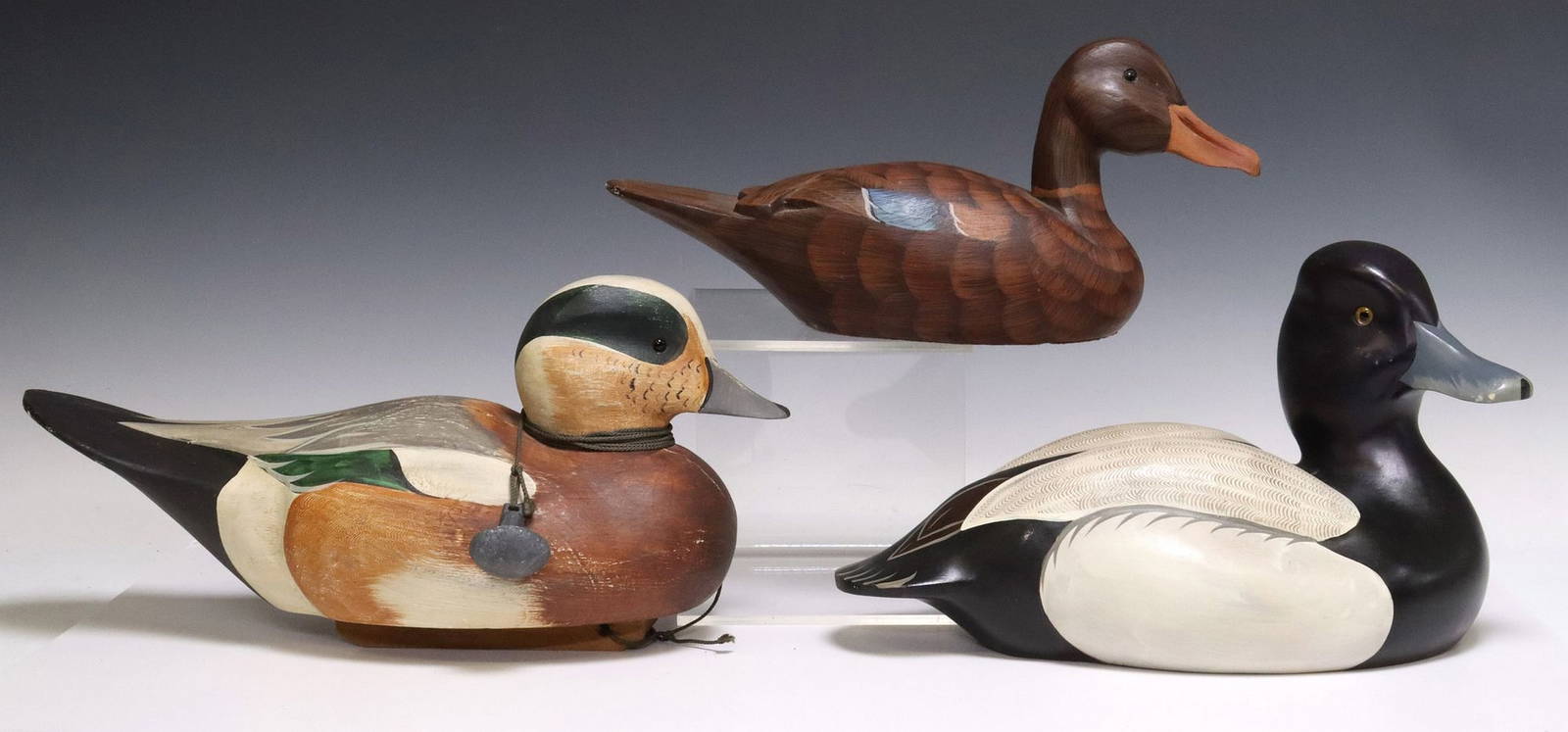 (3) Carved & Hand-painted Duck Decoys, All Artist Signed Auction