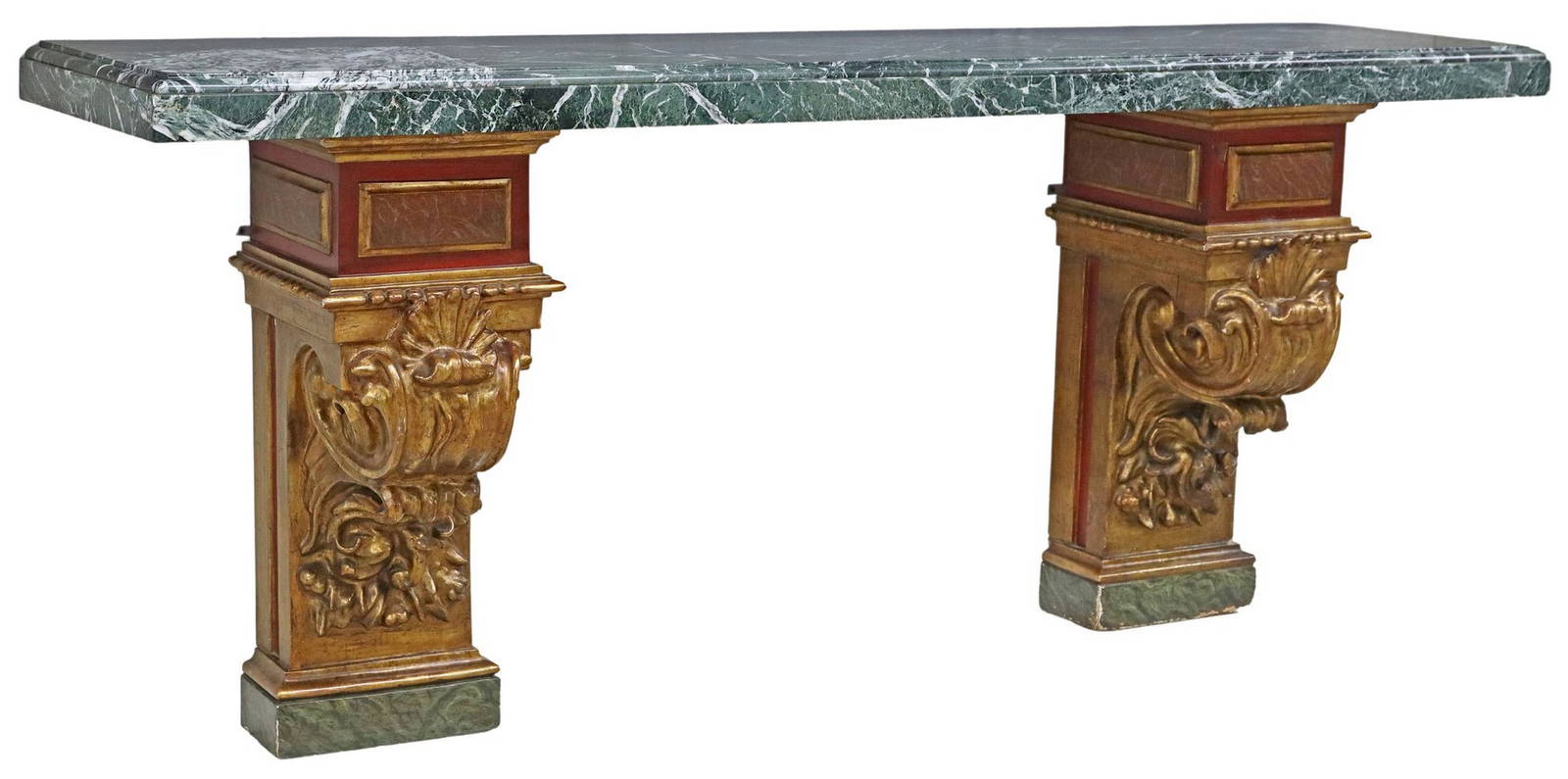 Italian Baroque Style Marble-top Volute Console Table Auction