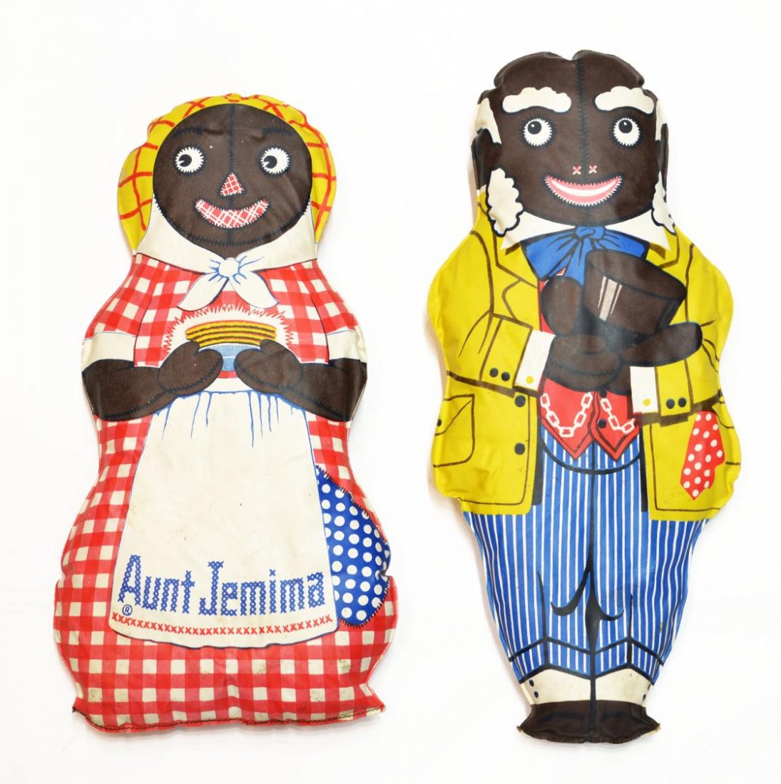 Vintage Uncle Mose & Aunt Jemima Oil Cloth Dolls