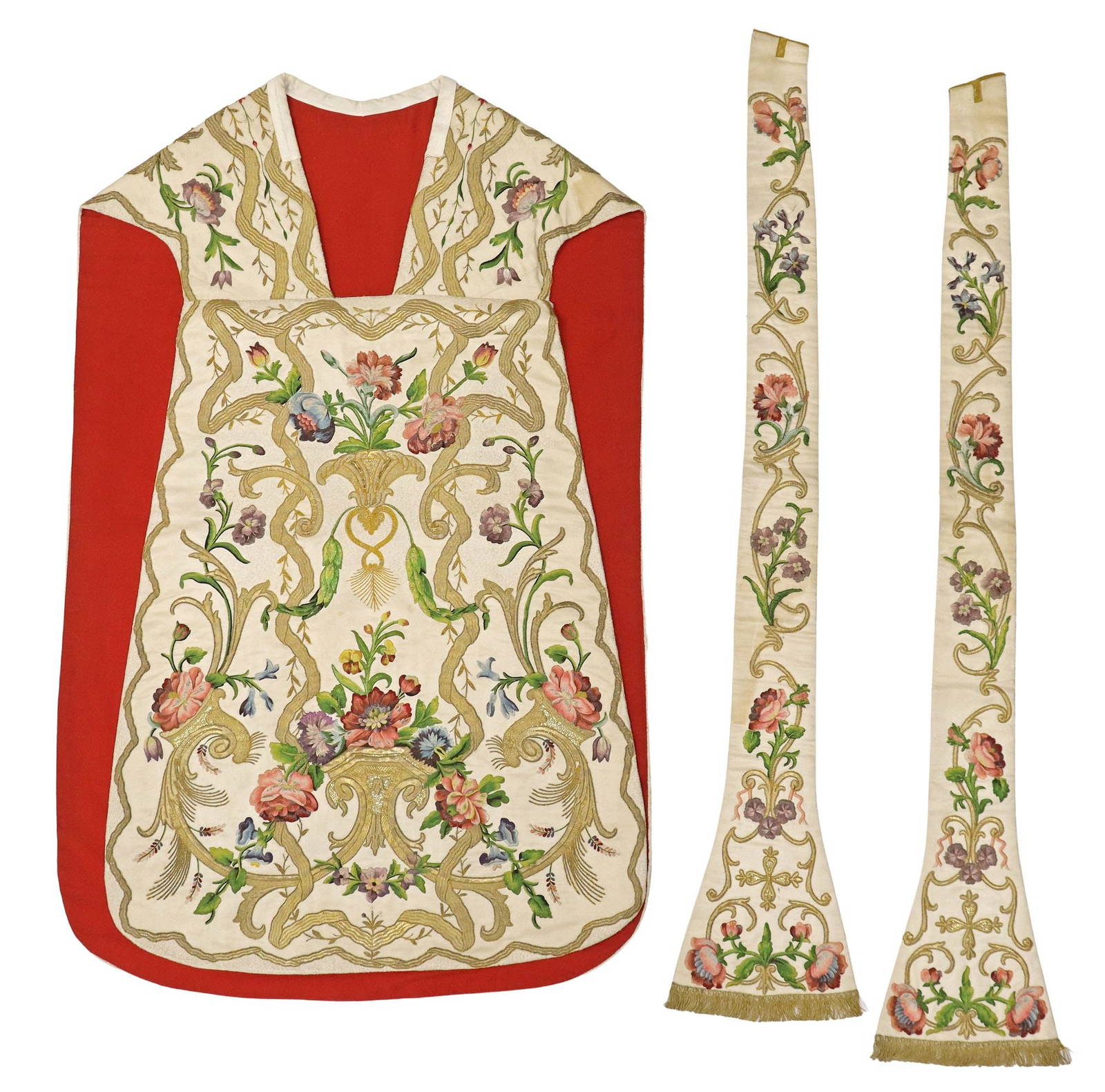 (2) Fine Italian Goldwork Embroidery Chasuble & Maniple - Jun 21, 2025 ...